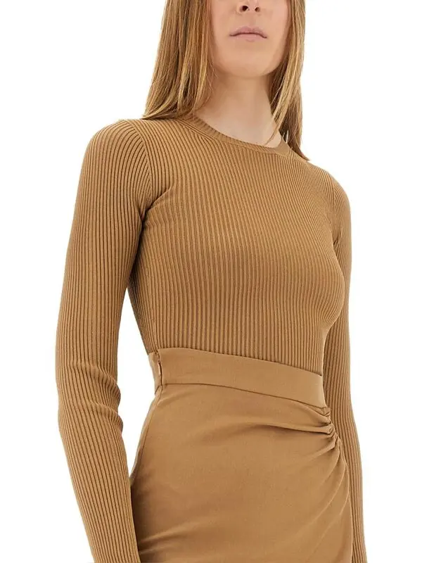 Max Mara Viscose Crepe Crop Top - Cream