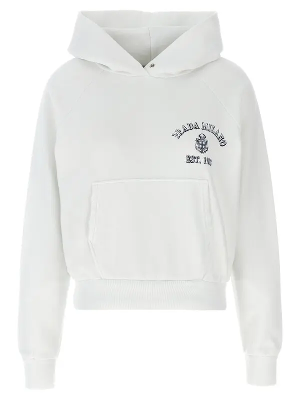 Prada Cotton Hoodie - White