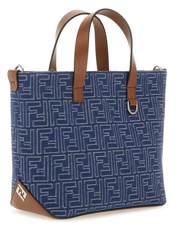 Fendi Ff Small Shopping Bag - Blue