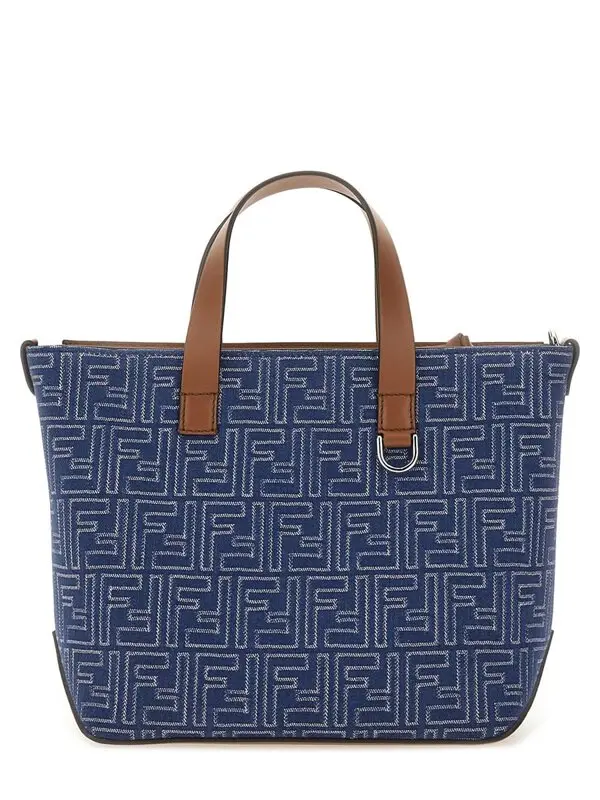Fendi Ff Small Shopping Bag - Blue