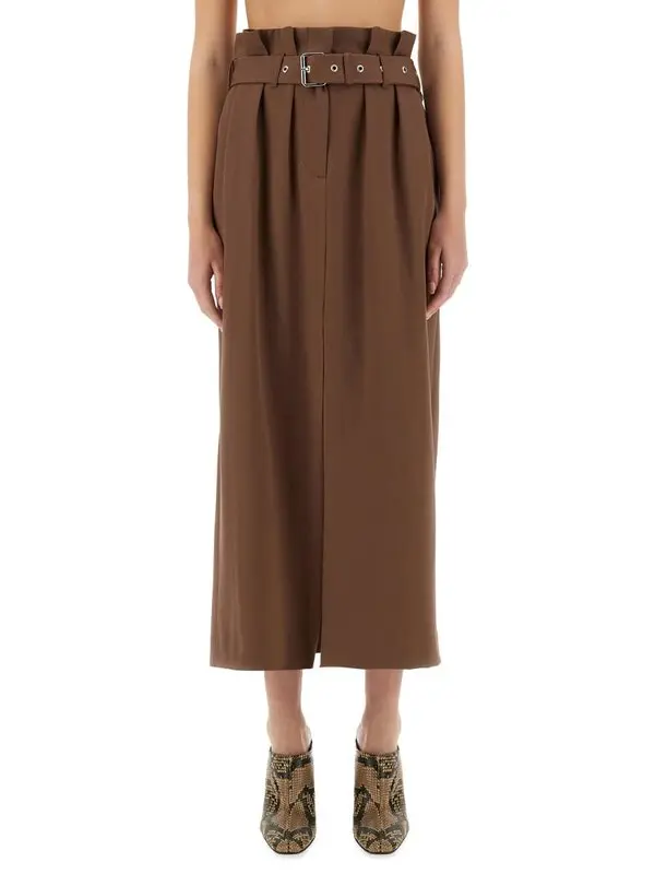 Dries Van Noten Wool Belted Skirt