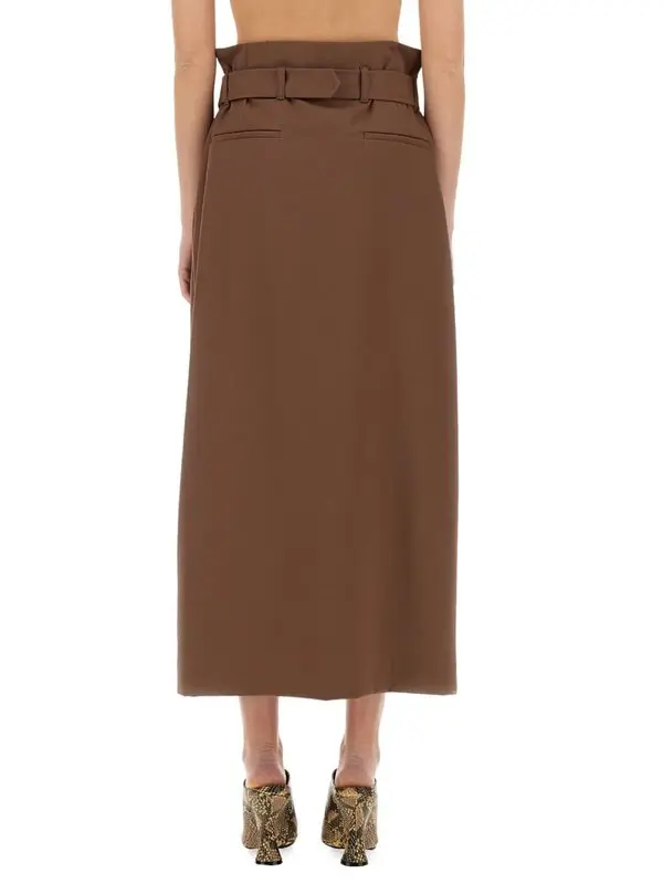 Dries Van Noten Wool Belted Skirt