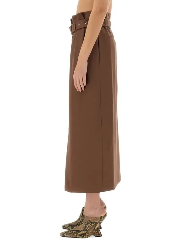 Dries Van Noten Wool Belted Skirt