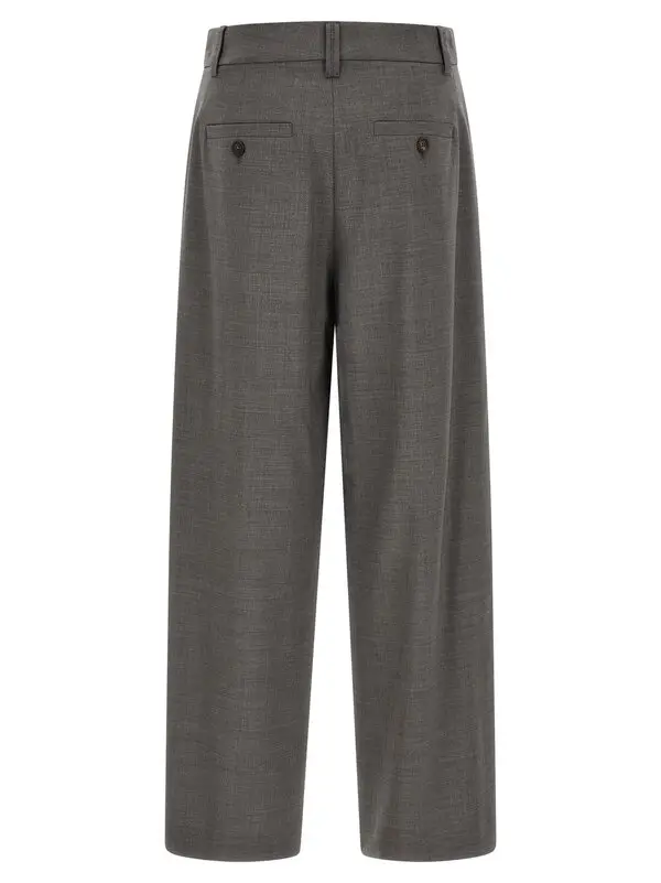 Brunello Cucinelli Wide Leg Trousers - Gray