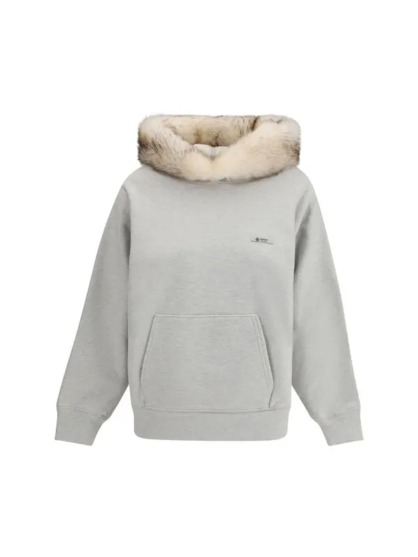 Prada Hoodie Features A Hood Lined In Shearling