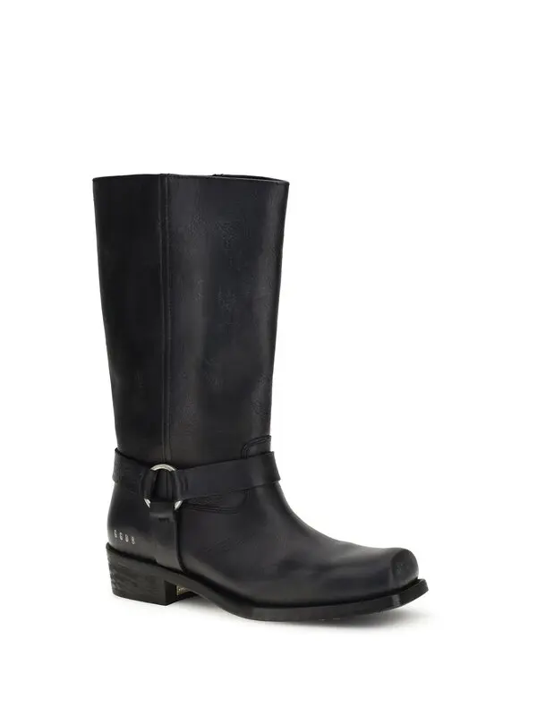 GOLDEN GOOSE Leather Biker Boots