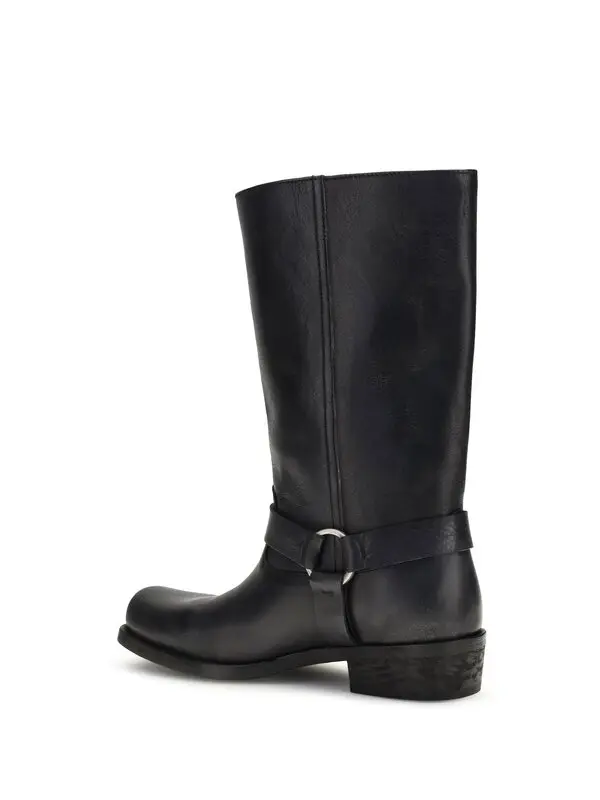 GOLDEN GOOSE Leather Biker Boots