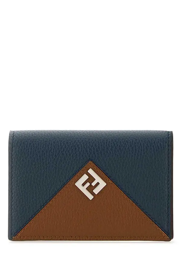 Fendi Navy Leather Card Holder
