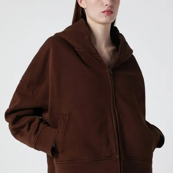 ENTIRE STUDIOS Cotton Zip-up Sweatshirt - Brown