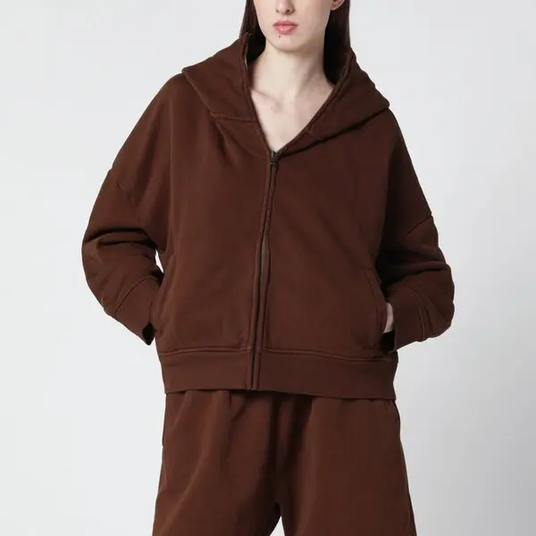 ENTIRE STUDIOS Cotton Zip-up Sweatshirt - Brown
