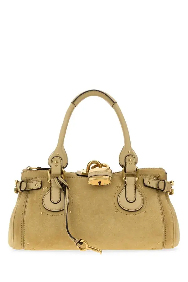Chloé Mustard Suede Paddington Shopping Bag - Yellow