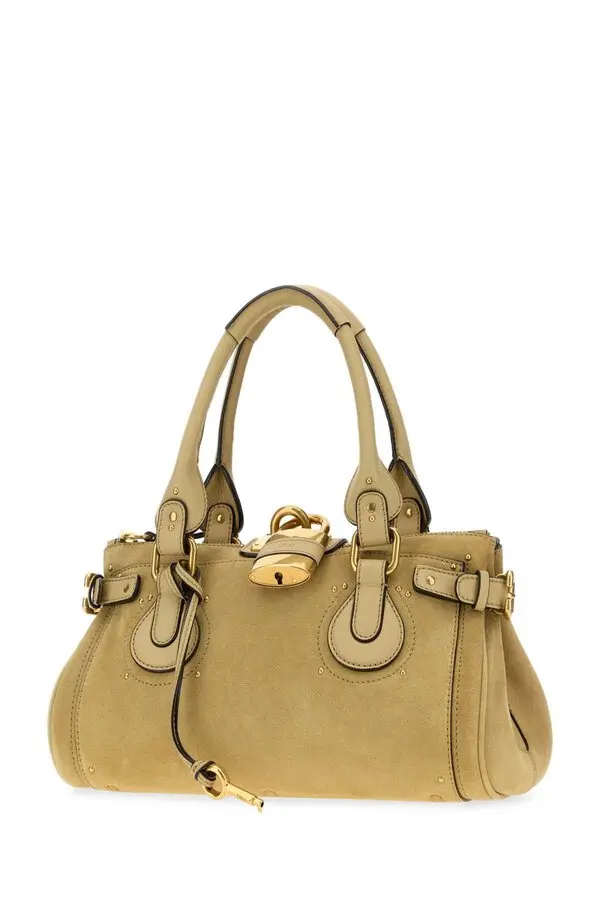 Chloé Mustard Suede Paddington Shopping Bag - Yellow