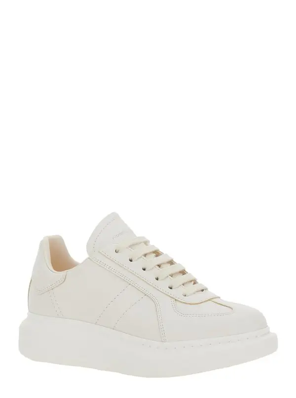 Alexander McQueen Leather Sneakers With Logo Details - Multicolor
