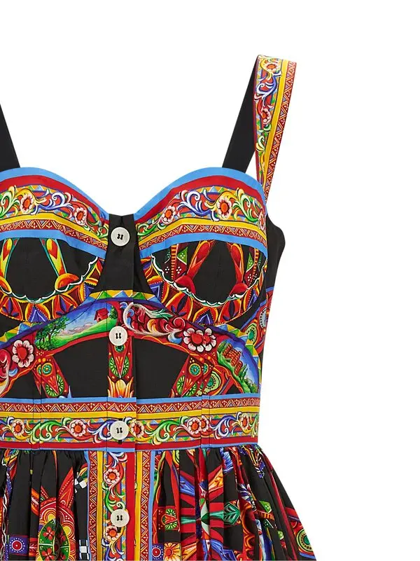 Dolce & Gabbana Carretto Midi Dress - Multicolor