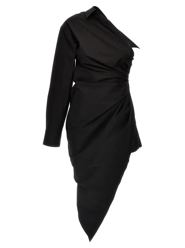 Alexander Wang Asymmetrical Shirt Dress - Black