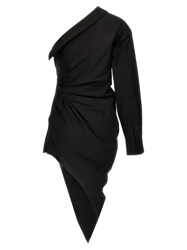 Alexander Wang Asymmetrical Shirt Dress - Black