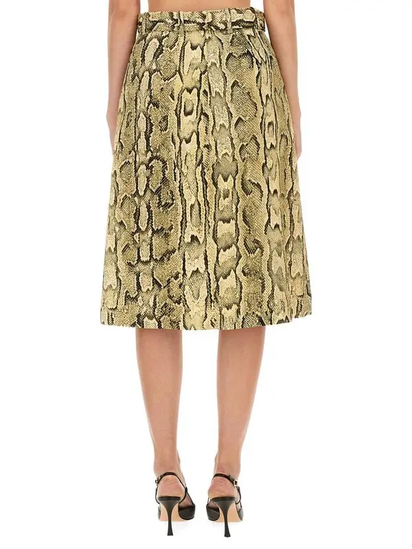Dries Van Noten Animal Print Skirt