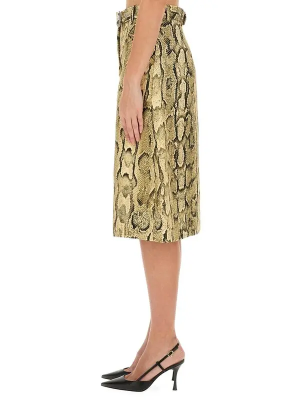 Dries Van Noten Animal Print Skirt