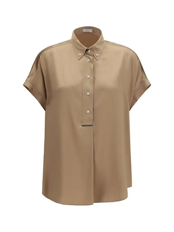 Brunello Cucinelli Silk Shirt - Cream