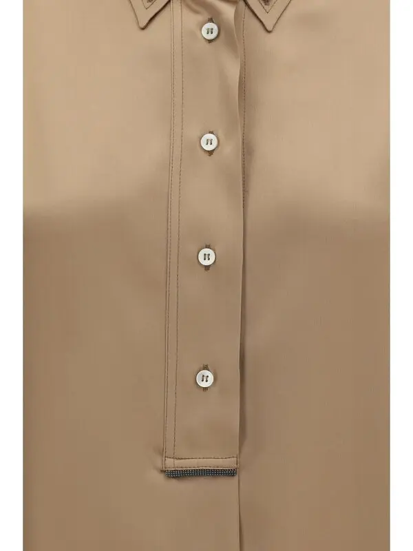 Brunello Cucinelli Silk Shirt - Cream