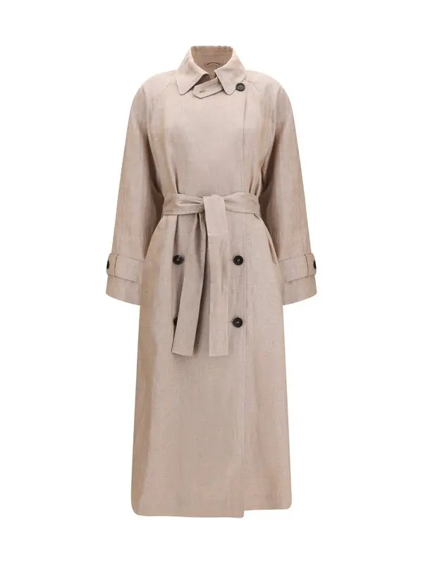 Brunello Cucinelli Lurex Trench Coat - Pink