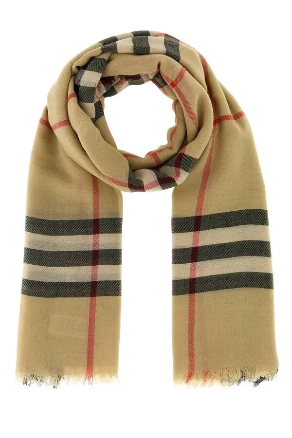 Burberry Embroidered Wool Scarf