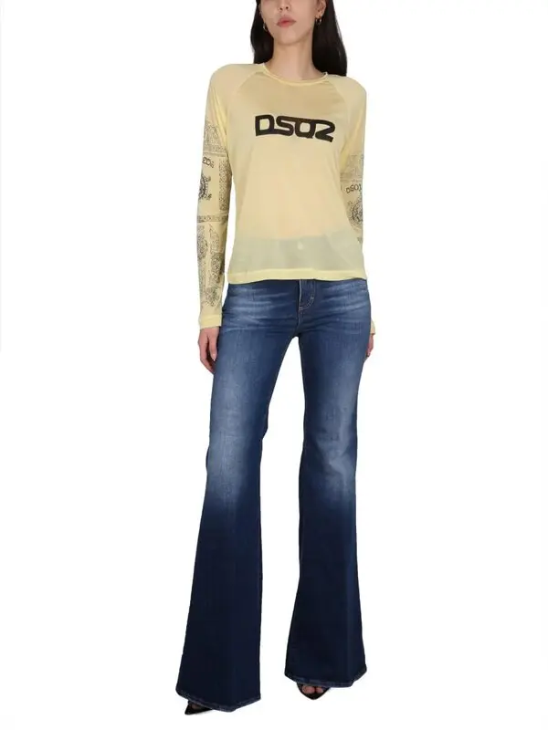 Dsquared2 Logo Print T-shirt - Yellow