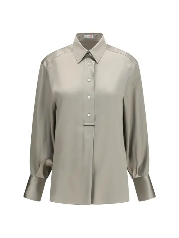 Brunello Cucinelli Silk Satin Shirt