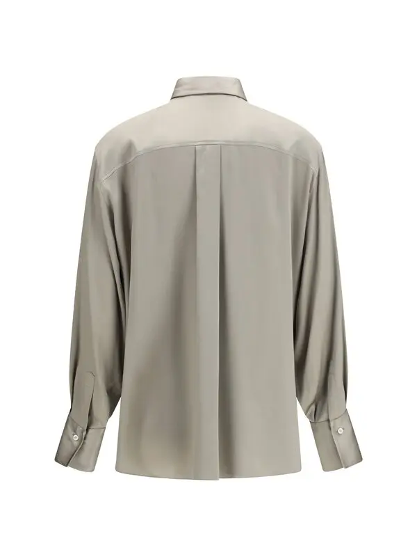 Brunello Cucinelli Stretch Silk Shirt - Green
