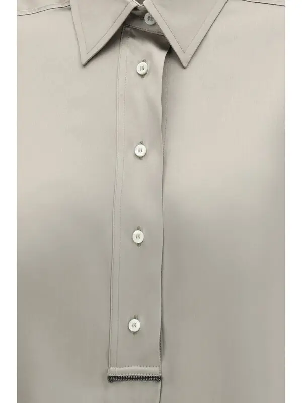 Brunello Cucinelli Stretch Silk Shirt - Green