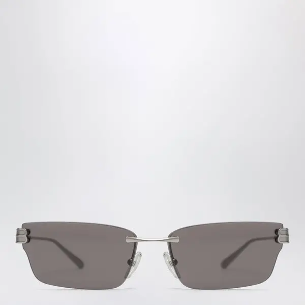 Balenciaga Gossip Rectangular /black Sunglasses - Silver