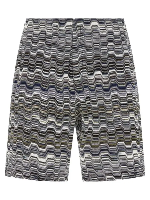 Missoni Irregular Zigzag Bermuda Shorts - Green