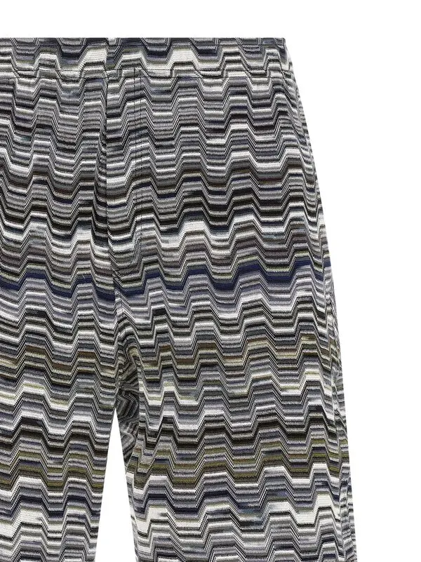 Missoni Irregular Zigzag Bermuda Shorts - Green