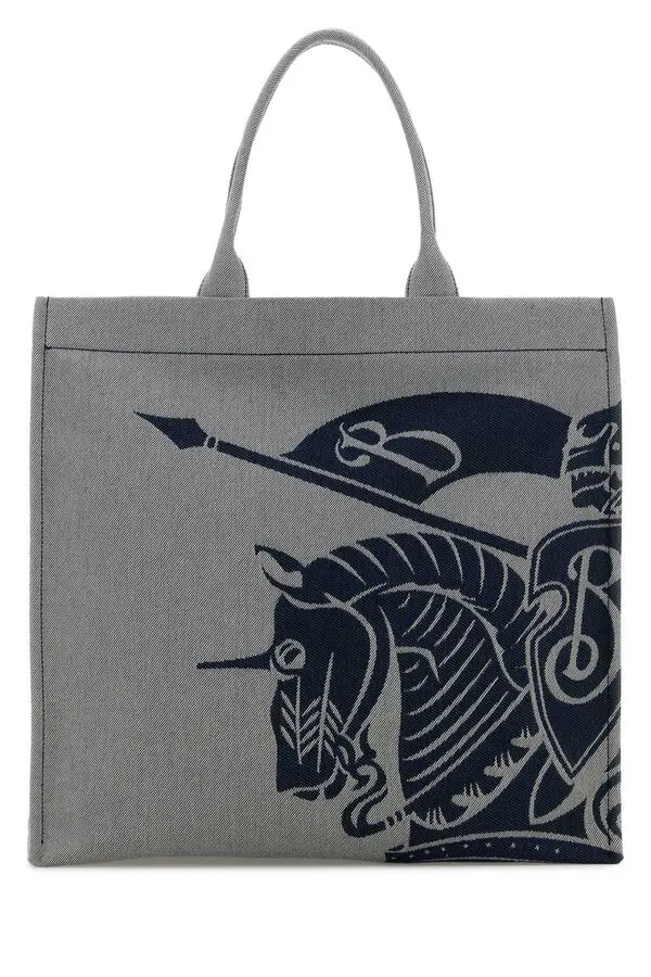 Burberry Embroidered Canvas Shopping Bag