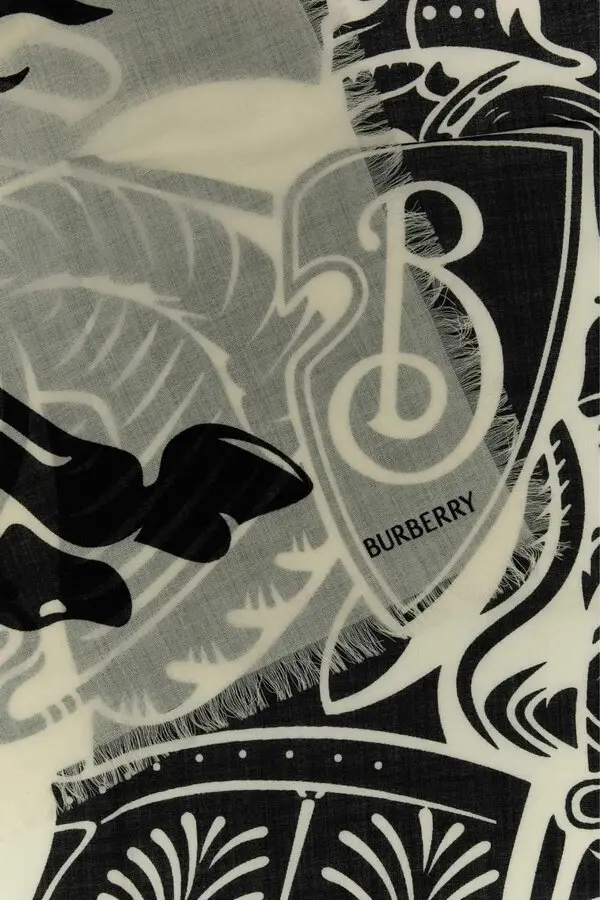 Burberry Embroidered Wool Scarf