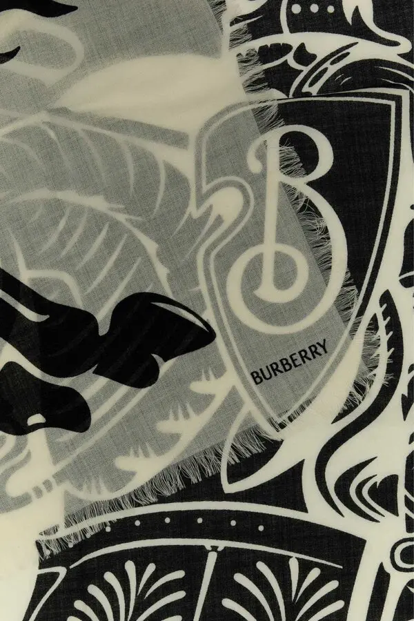Burberry Embroidered Wool Scarf