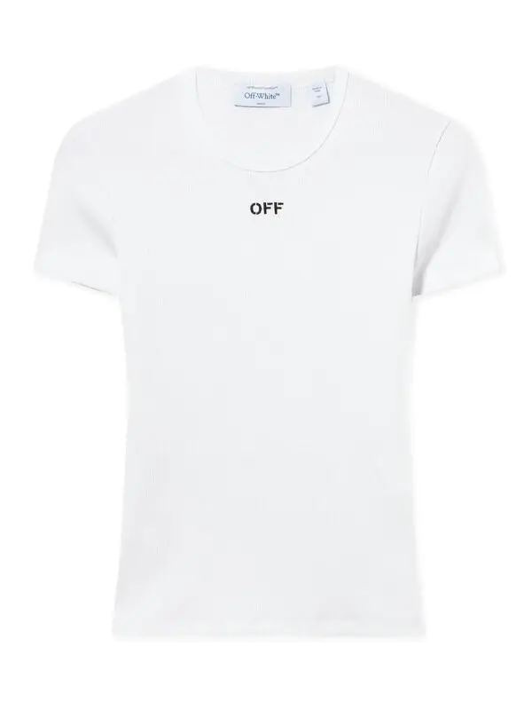 Off-White Basic T-shirt With Logo