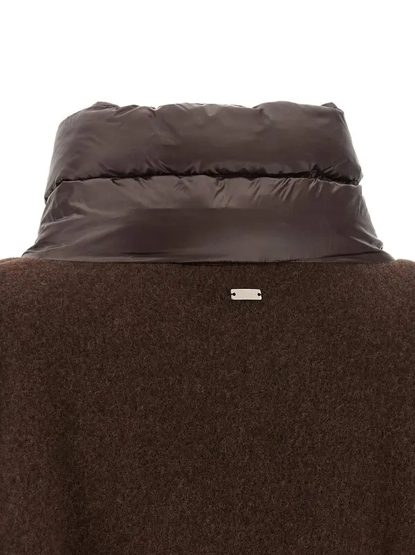 Herno Wool And Cashmere Poncho - Brown