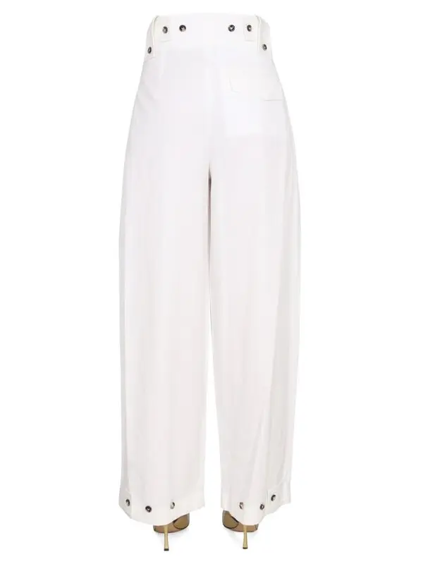 Bottega Veneta Wide Leg Trousers - Cream