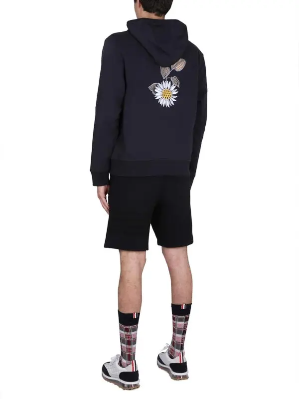 Thom Browne Sweatshirt With Embroidery - Blue