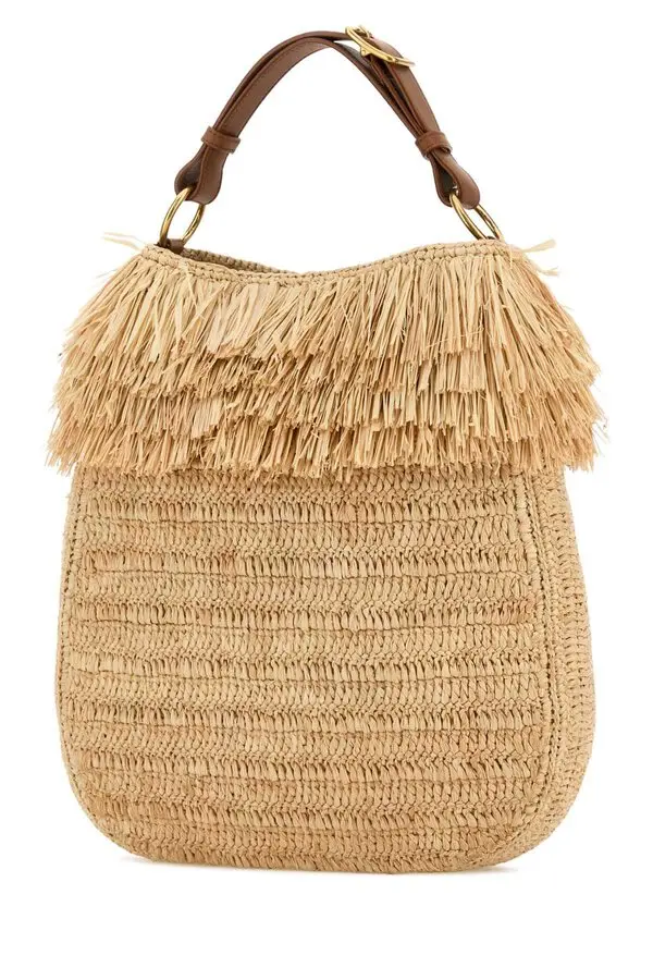 Saint Laurent Raffia Roady Shopping Bag