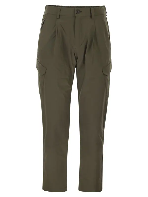 Herno Cargo Trousers With Mechanical Stretch Yarn