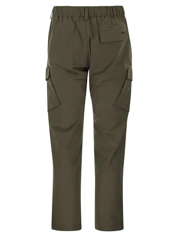 Herno Cargo Trousers With Mechanical Stretch Yarn