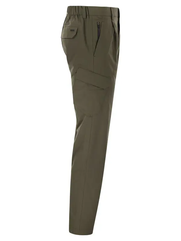 Herno Cargo Trousers With Mechanical Stretch Yarn