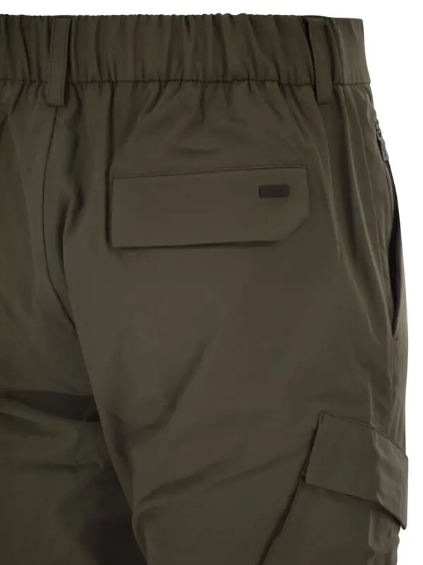 Herno Cargo Trousers With Mechanical Stretch Yarn