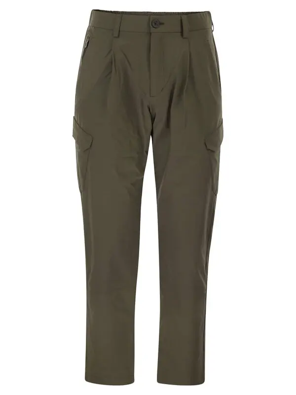 Herno Cargo Trousers With Mechanical Stretch Yarn - Multicolor