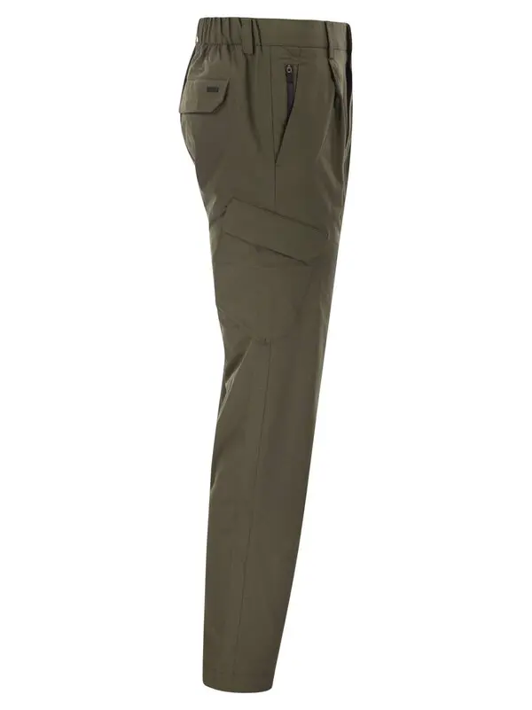 Herno Cargo Trousers With Mechanical Stretch Yarn - Multicolor
