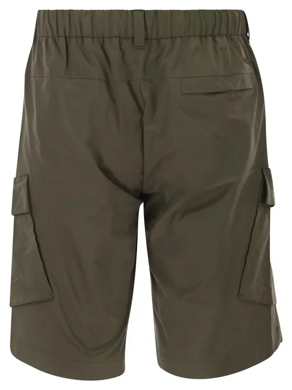 Herno Technical Fabric Cargo Bermuda Shorts - Multicolor