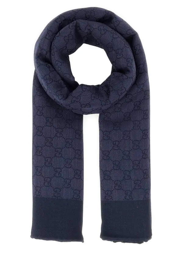 Gucci Embroidered Wool Blend Foulard