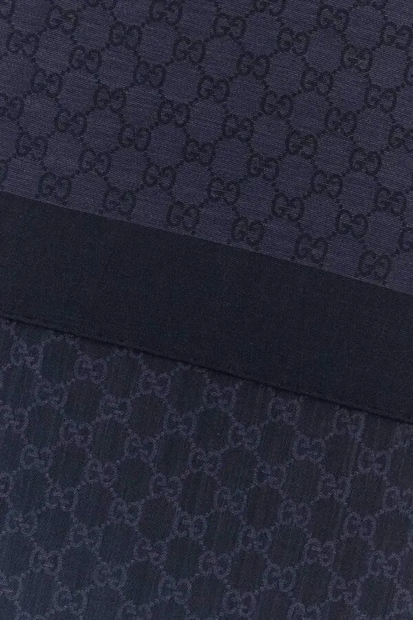 Gucci Embroidered Wool Blend Foulard